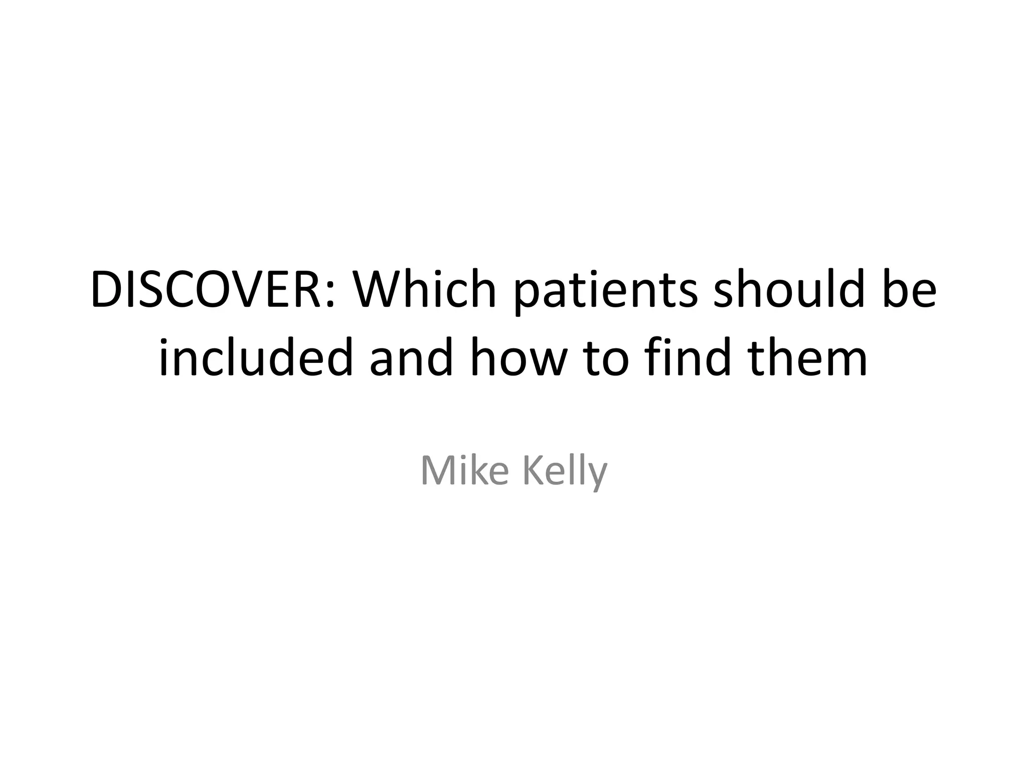 Discover inclusion and exclusion criteria | PPTX