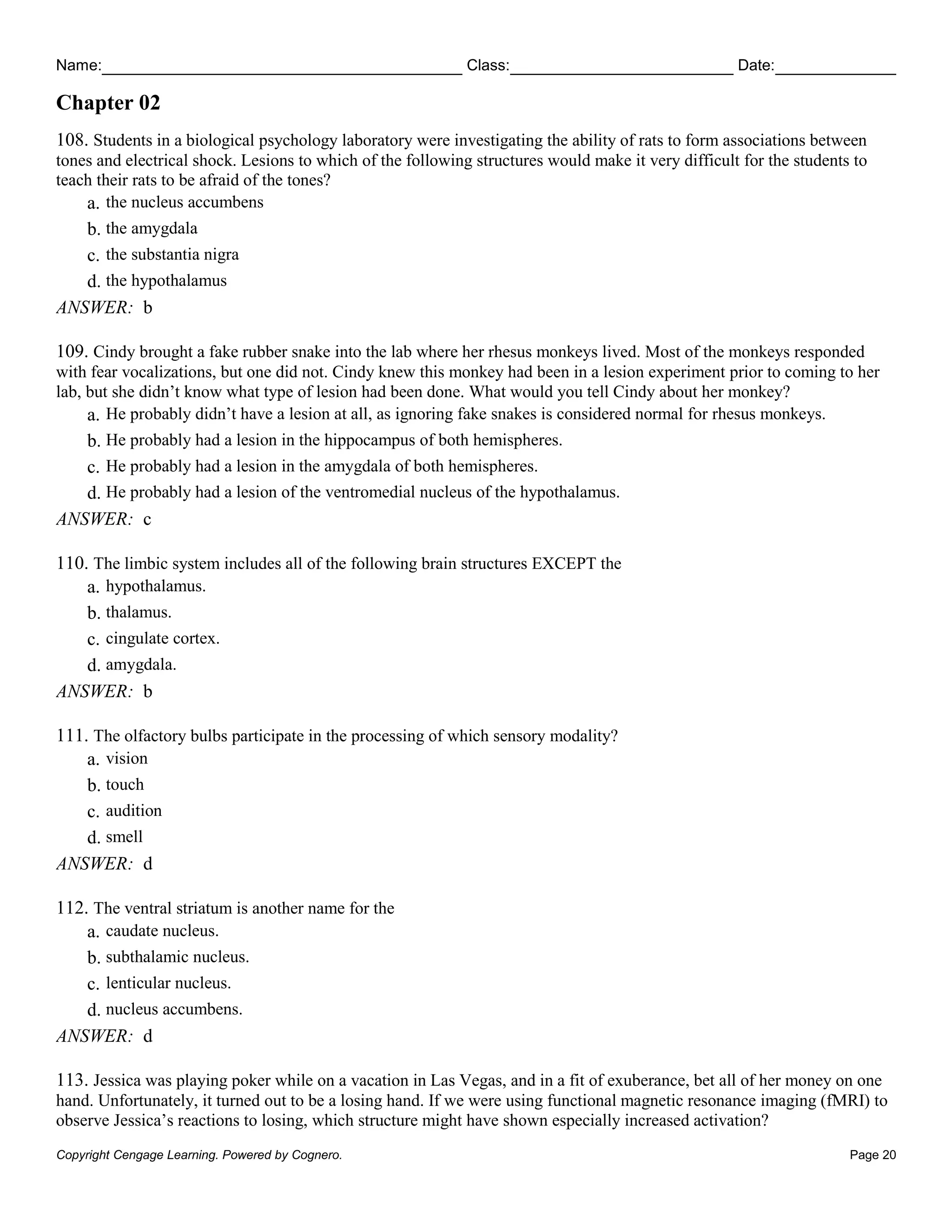 Discovering Behavioral Neuroscience An Introduction to Biological ...