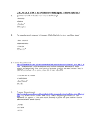 Discovering Statistics Using IBM SPSS Statistics 4th Edition Field Test ...