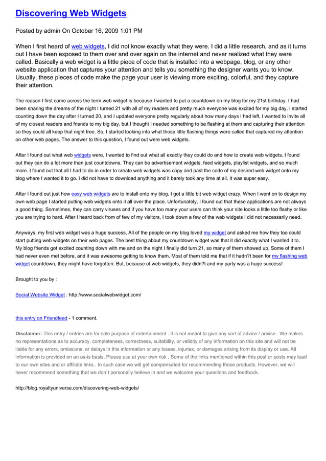Discovering web-widgets | PDF