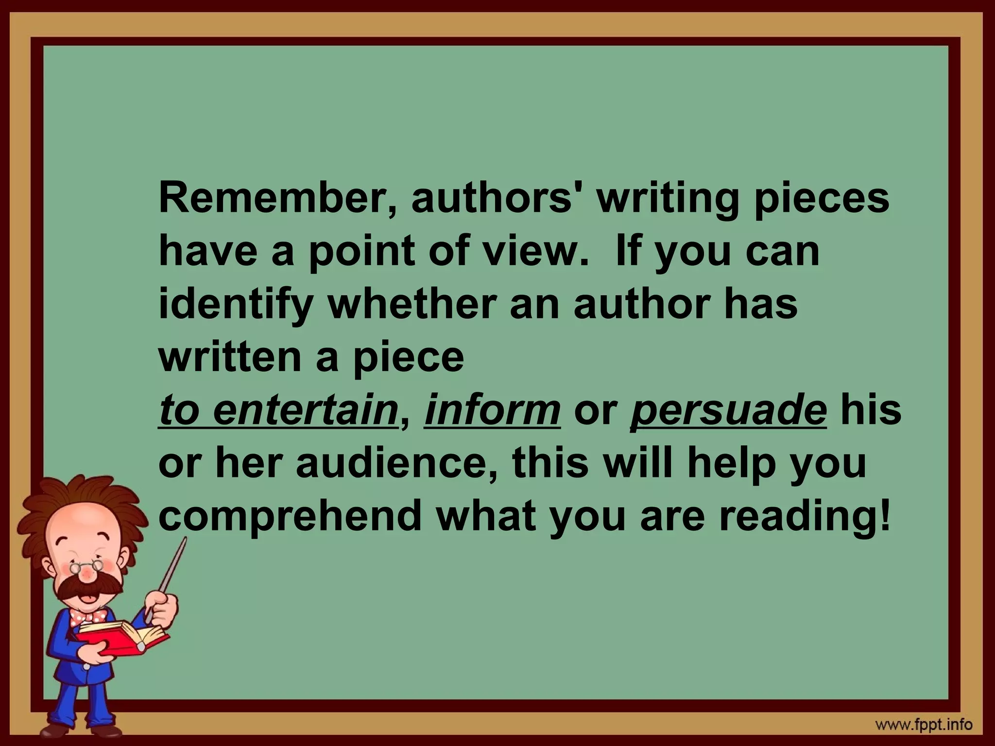 Discovering an author's points of view | PPT