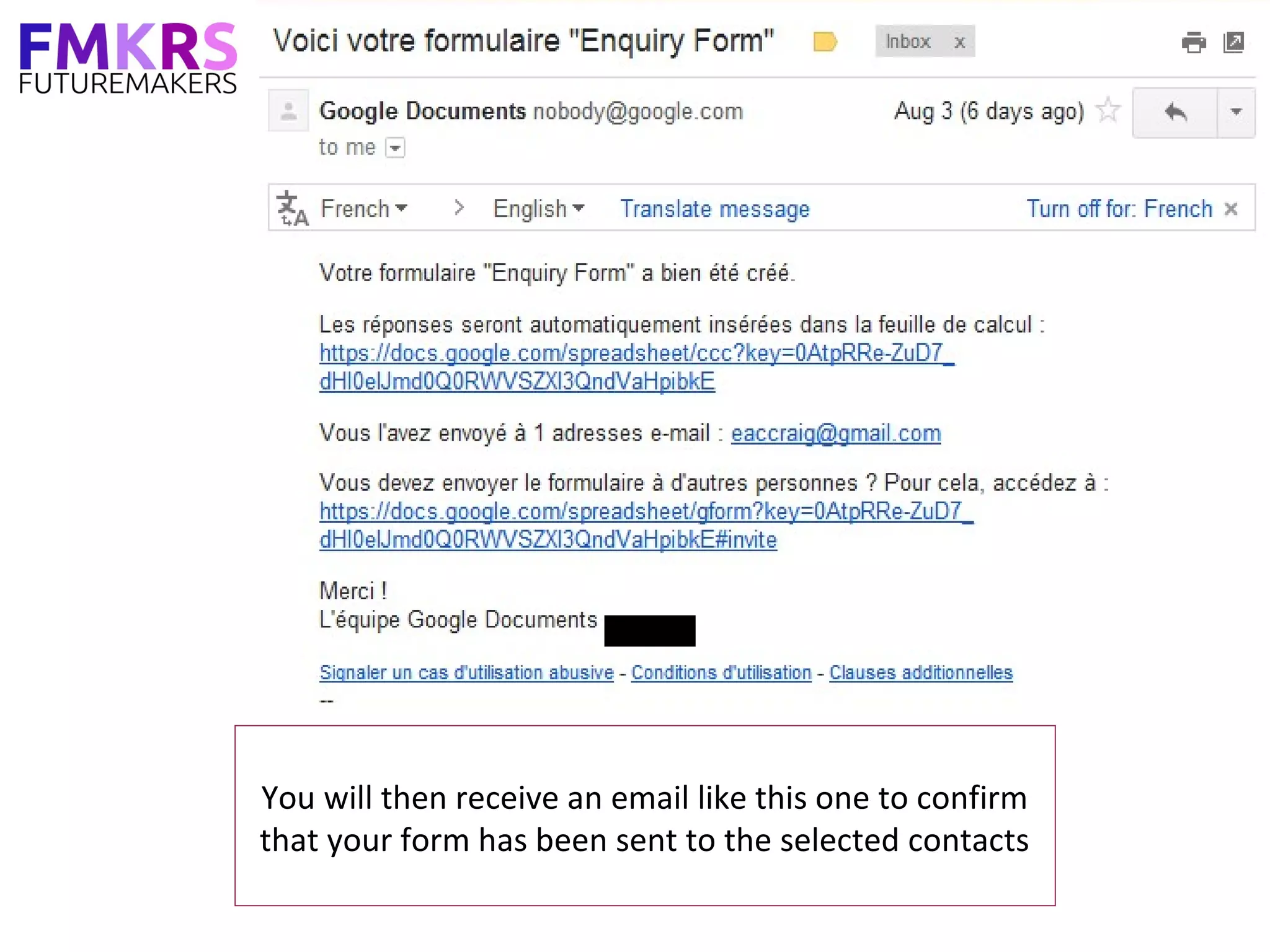 First steps with CoolerWeb and Google Docs Forms | PPT