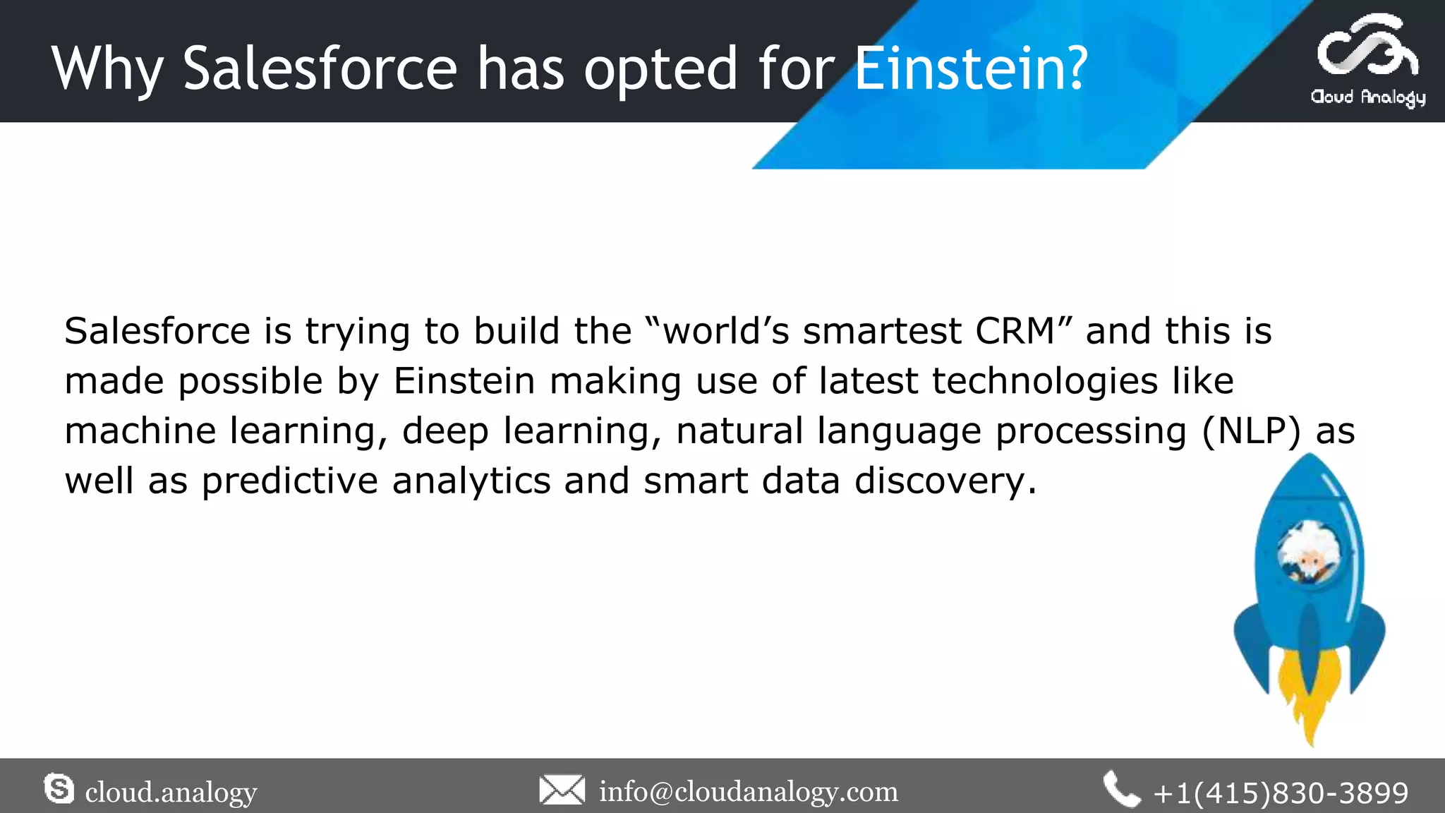 Discovering einstein by Salesforce | Cloud Analogy | PPT