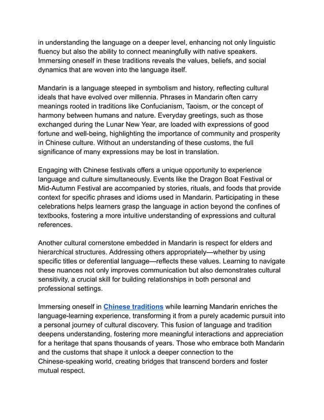 Discovering Mandarin Through Chinese Traditions_ The Journey to ...