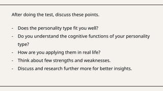 discovering oneself through mbti presentation | PPTX