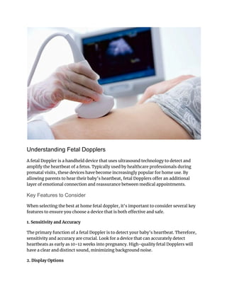 Discovering Peace of Mind_ Choosing the Best At-Home Fetal Doppler in ...