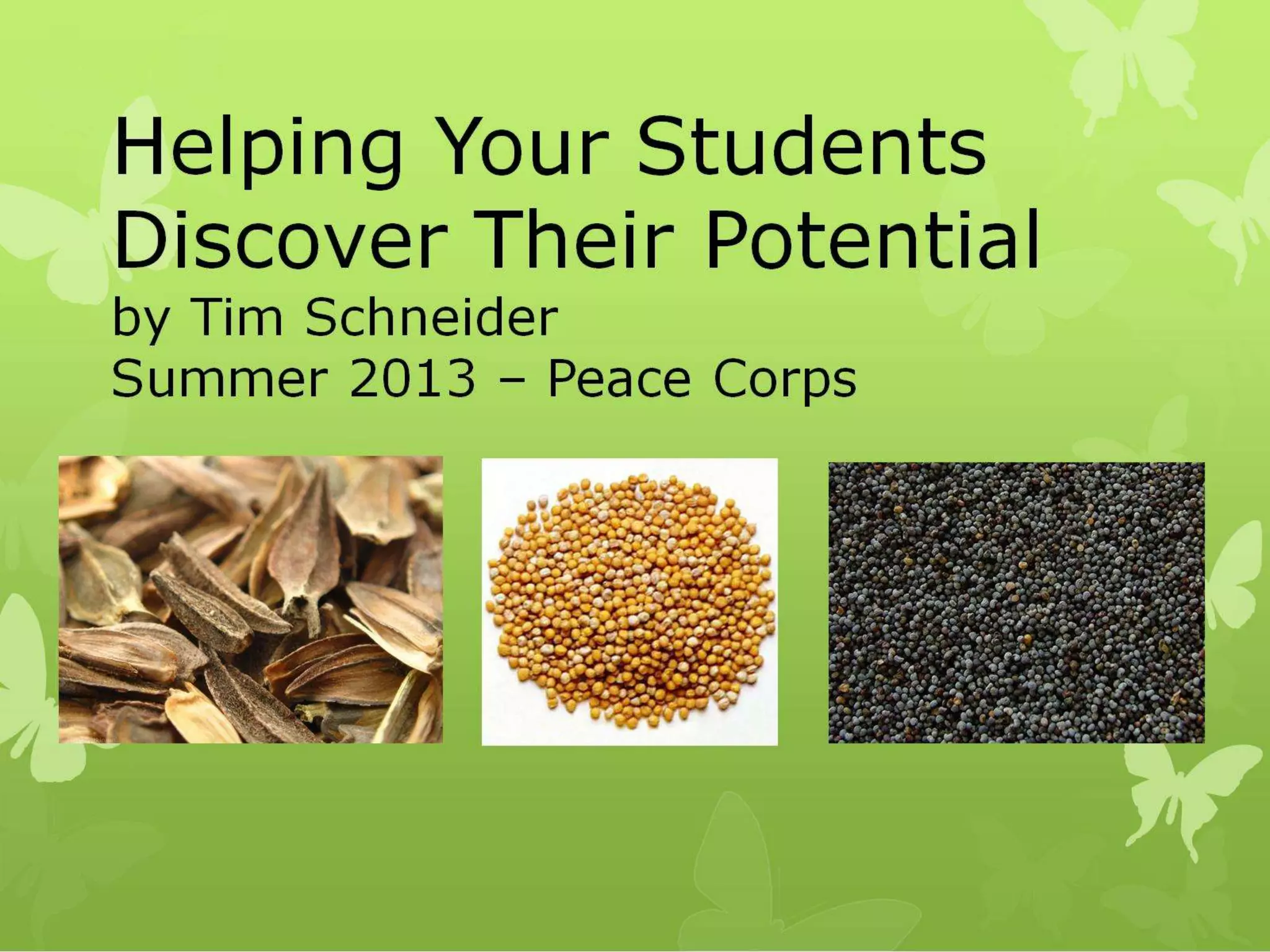 Discovering potential in your students | PPT