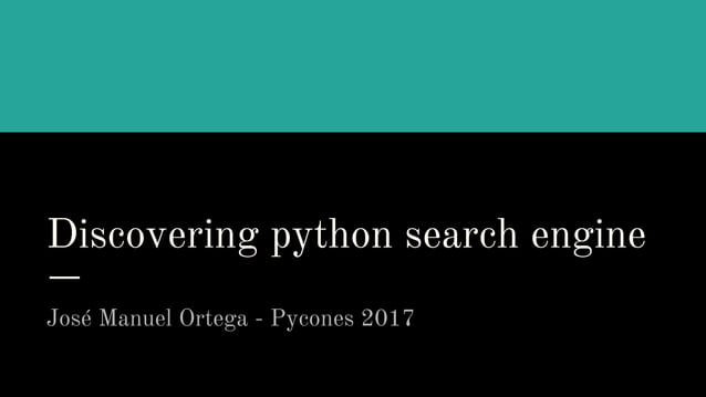 Discovering python search engine | PDF