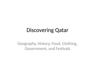 Discovering_Qatar. For geade five sspptx | PPT