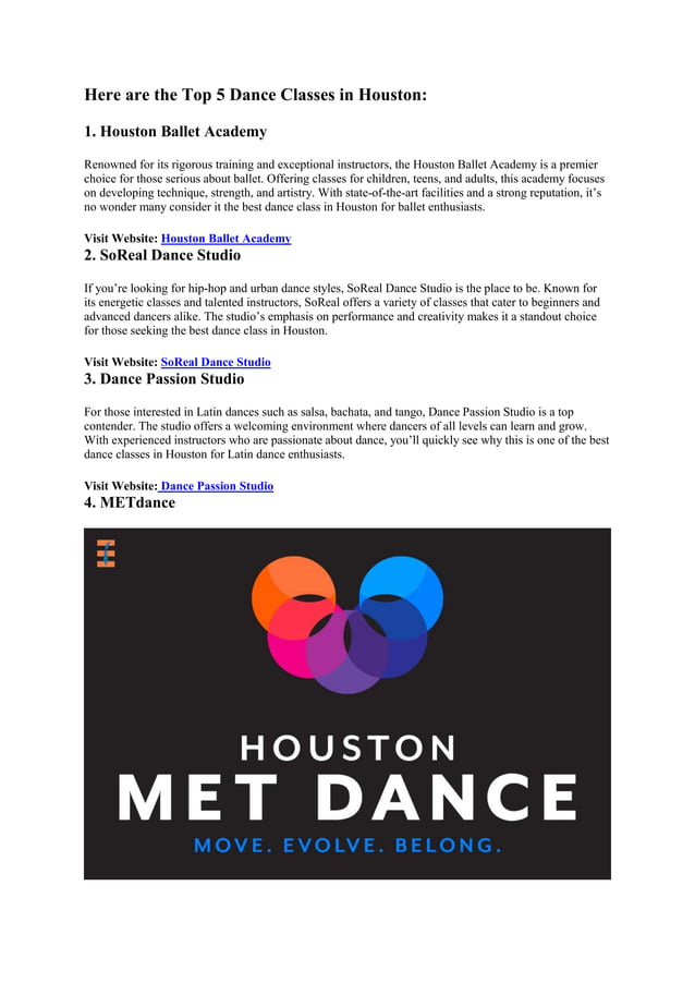 Discovering the Best Dance Classes in Houston.pdf