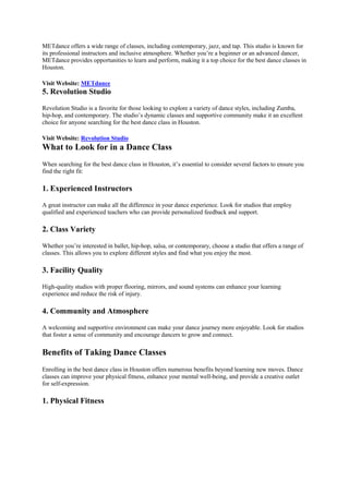 Discovering the Best Dance Classes in Houston.pdf