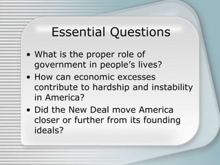 Discovering the legacy of the new deal | PPT