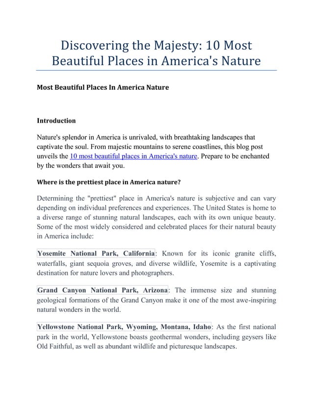 Discovering the Majesty 10 Most Beautiful Places in America's Nature.pdf