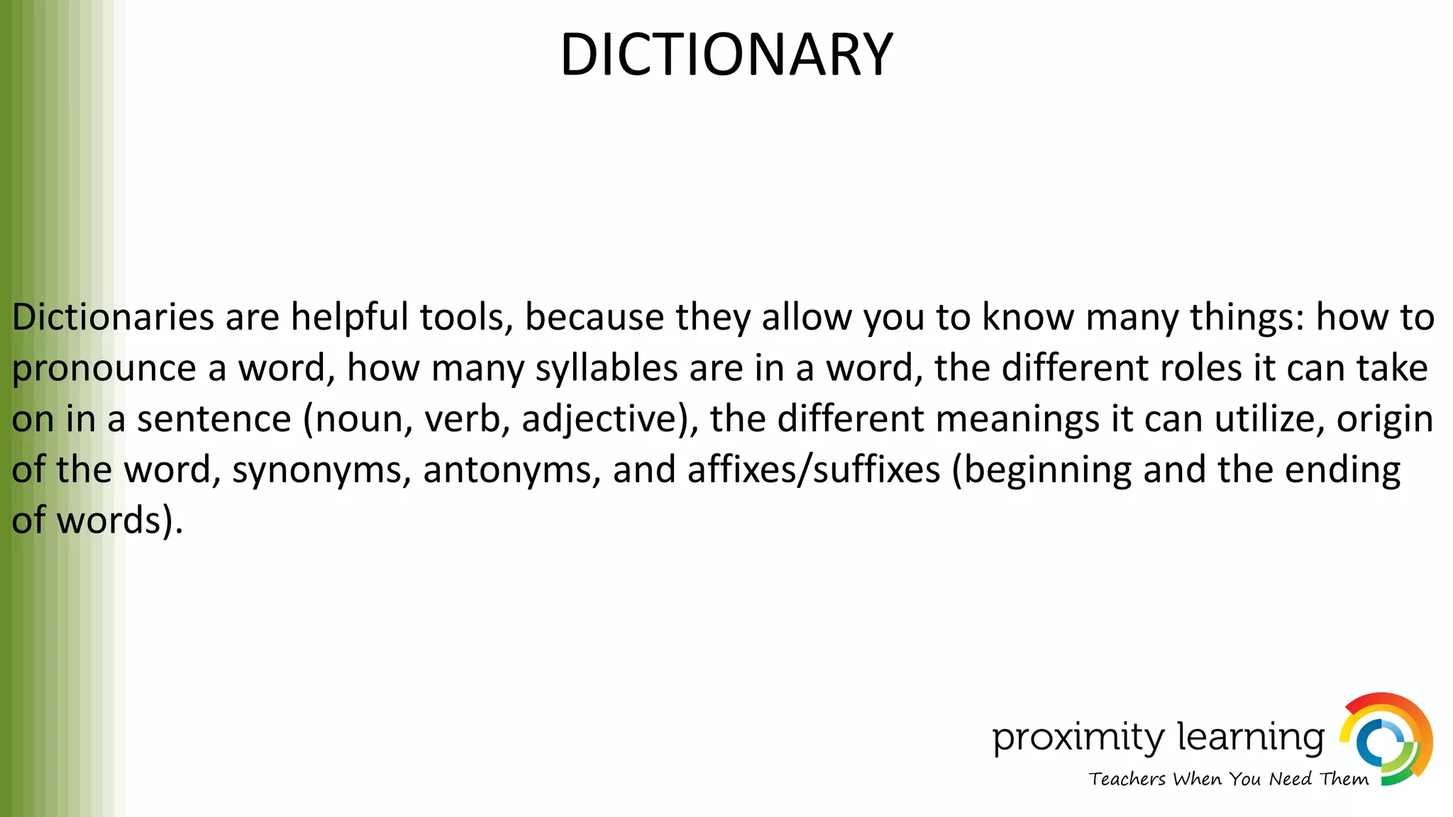 Discovering the meaning of words | PPTX