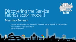 Discovering the Service Fabric's actor model | PPTX | Cloud Computing | Internet
