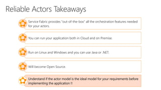 Discovering the Service Fabric's actor model | PPTX | Cloud Computing | Internet