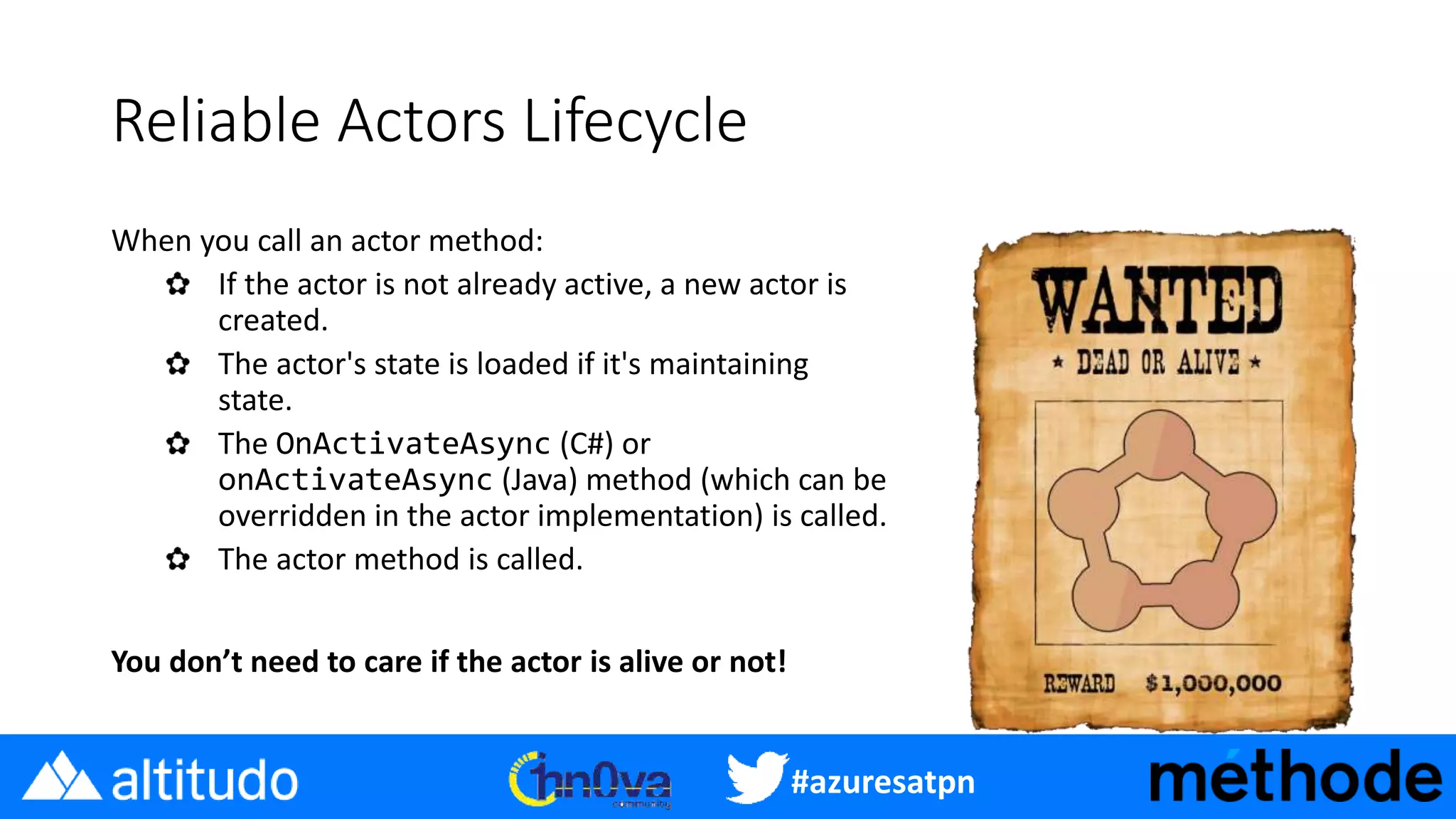 Discovering the Service Fabric's actor model | PPT