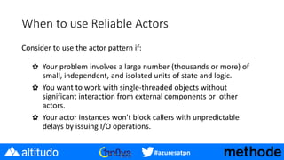 Discovering the Service Fabric's actor model | PPT