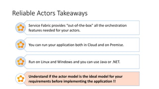 Discovering the Service Fabric's actor model | PPT
