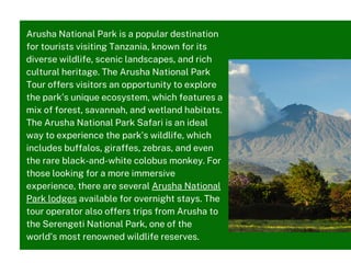 Discovering the Wonders Journey from Arusha to Serengeti National Park.pdf
