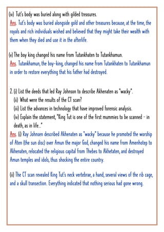 Discovering Tut: The Saga Continues Class - '11th' | PDF