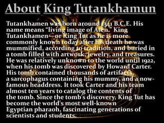 discovering tut the saga continues english seminar ppt by omkar ...