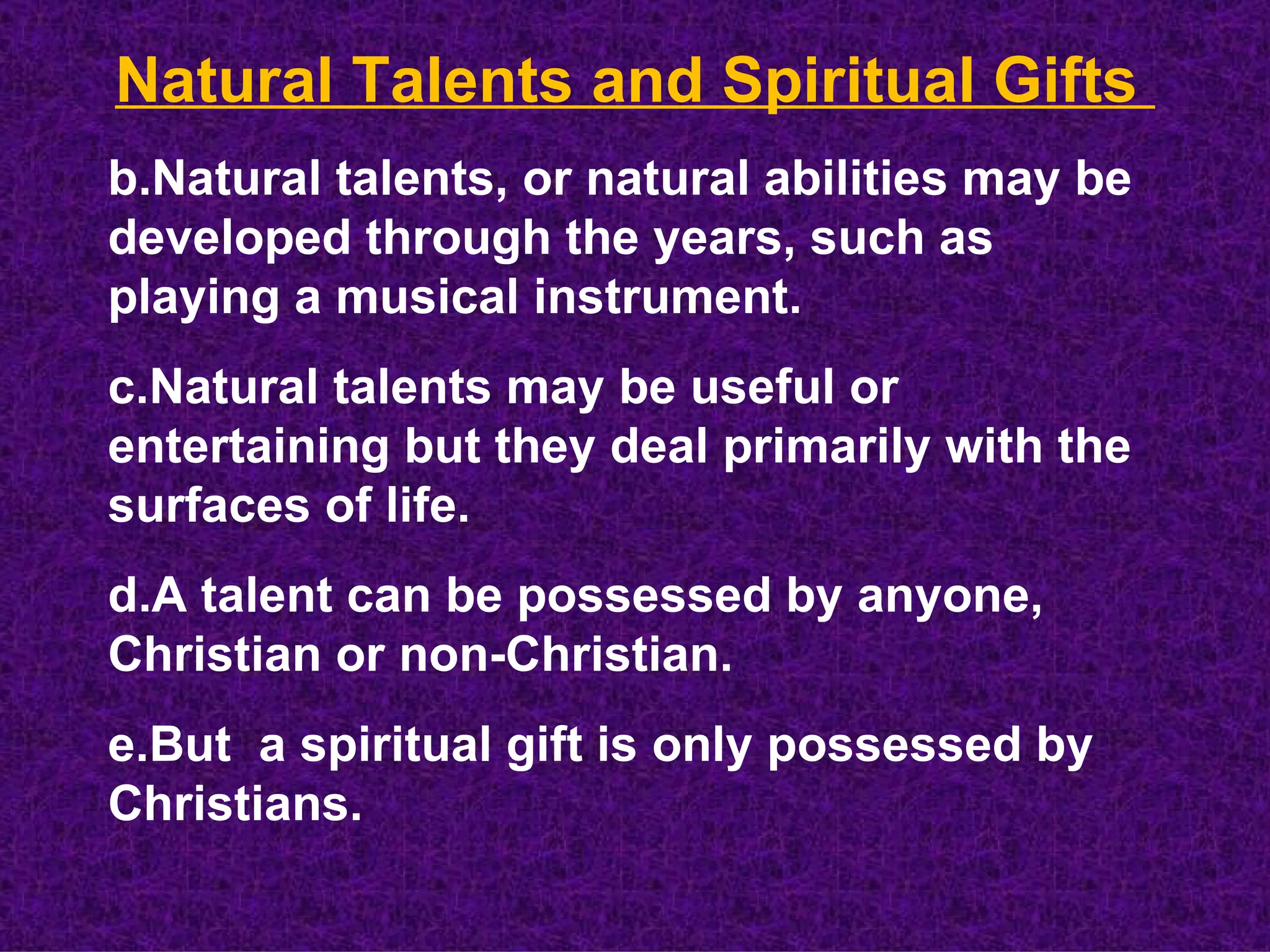 Discovering Your Spiritual Gifts | PPT