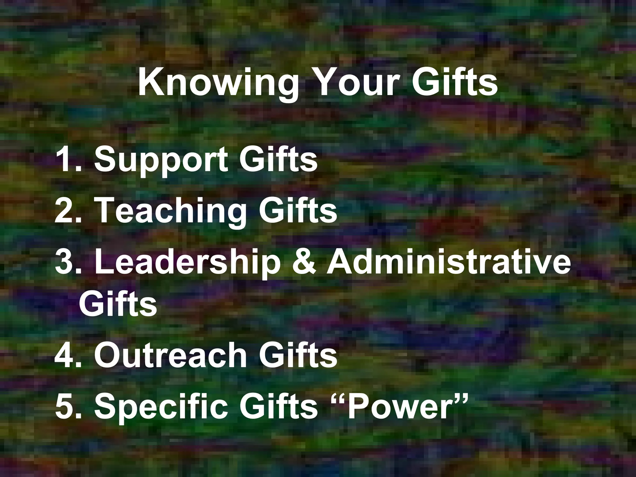 Discovering Your Spiritual Gifts | PPT