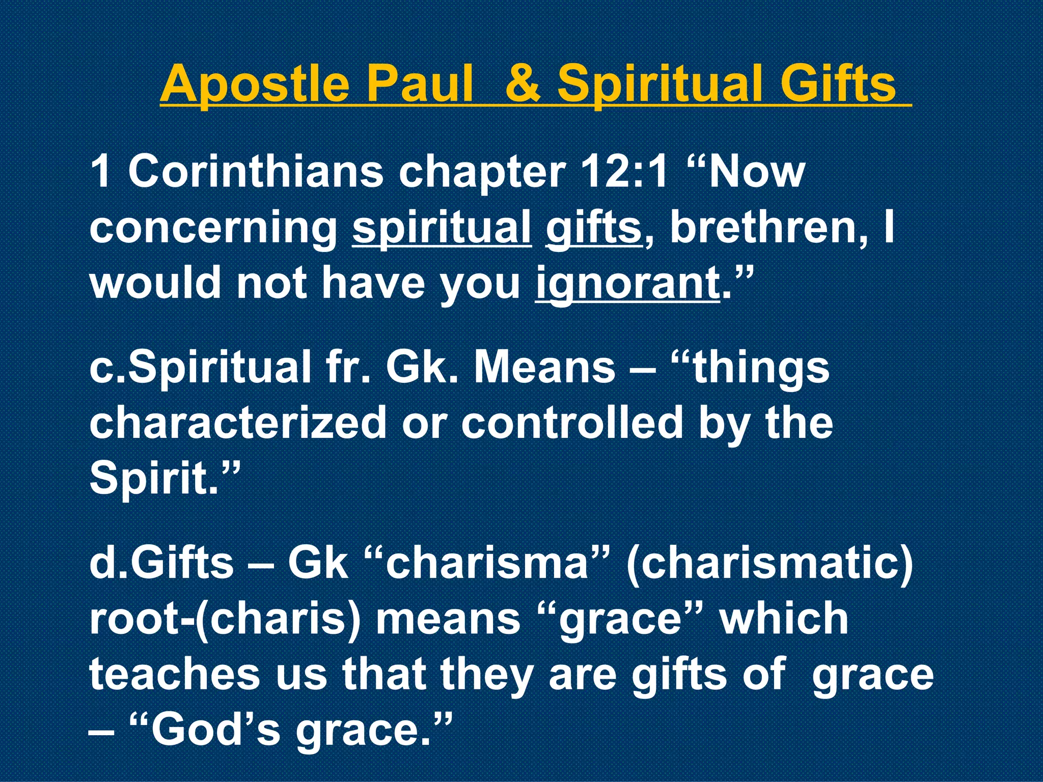 Discovering Your Spiritual Gifts | PPT