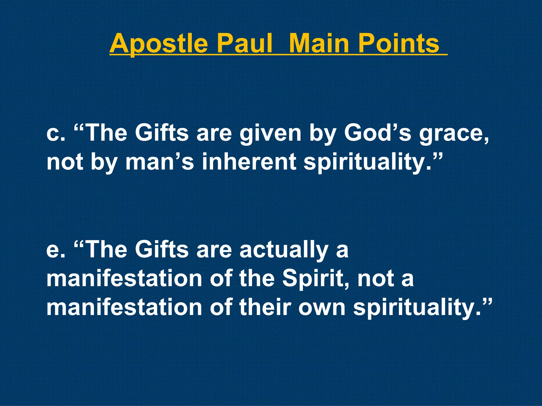 Discovering Your Spiritual Gifts | PPT