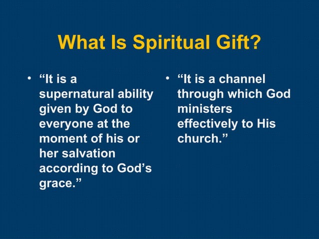 Discovering Your Spiritual Gifts | PPT