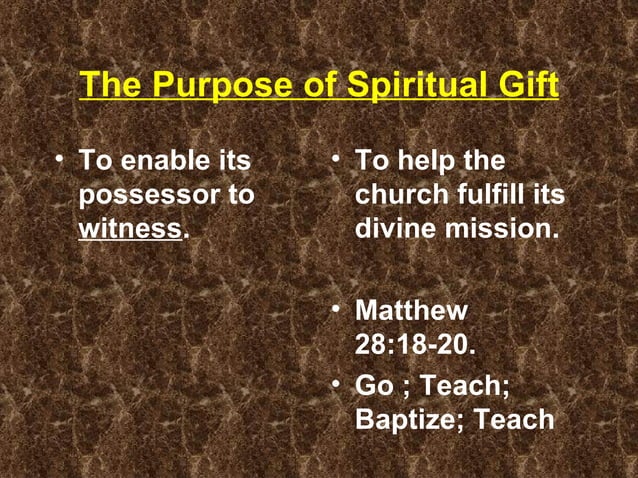 Discovering Your Spiritual Gifts | PPT