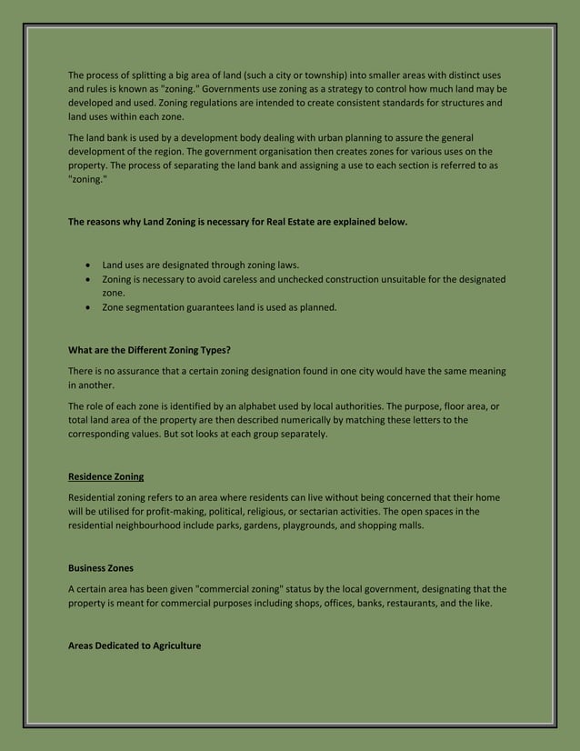 Discover Land Zoning Types To Unlock Nature 1pdf