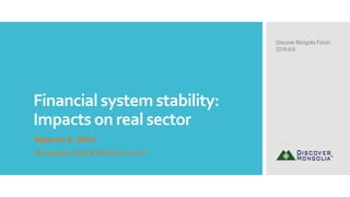 Financial system stability: Impact on real sector | PPTX