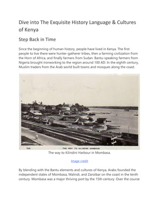 Discover Rich History & Cultures of Kenya in 2022 | PDF