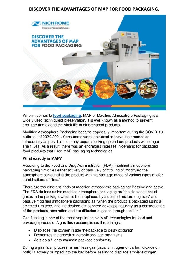 DISCOVER THE ADVANTAGES OF MAP FOR FOOD PACKAGING. | PDF