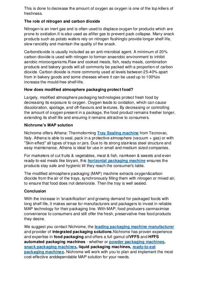 DISCOVER THE ADVANTAGES OF MAP FOR FOOD PACKAGING. | PDF | Indoor ...