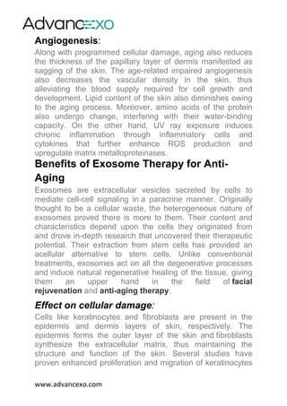 Discover the Anti-Aging Benefits of Exosome Therapy | PDF
