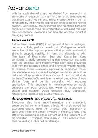 Discover the Anti-Aging Benefits of Exosome Therapy | PDF