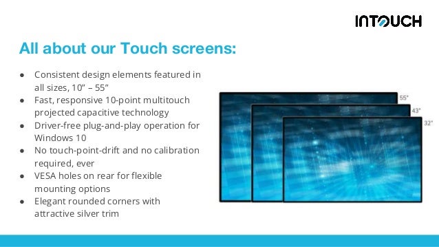 DISCOVER THE INTOUCH COMMERCIAL TOUCH SCREEN RANGE | PPTX