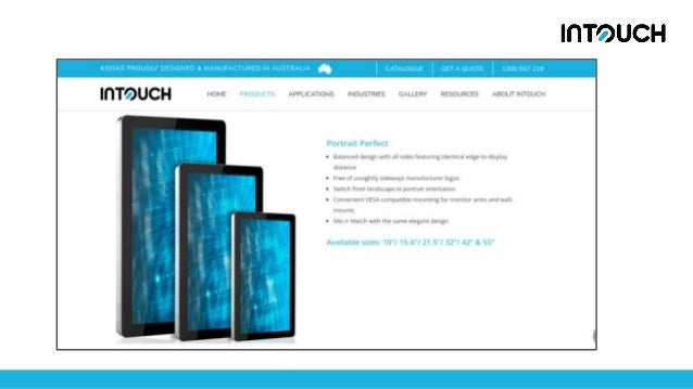DISCOVER THE INTOUCH COMMERCIAL TOUCH SCREEN RANGE | PPTX