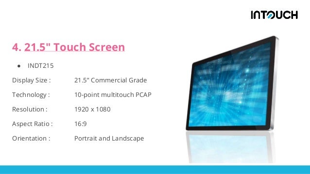DISCOVER THE INTOUCH COMMERCIAL TOUCH SCREEN RANGE | PPTX
