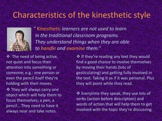 Discover the kinesthetic side of your life | PPT