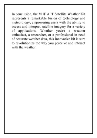 Discover the Potential: Your Ultimate Guide to the VHF APT Satellite ...