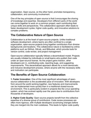 Discover the Power of Open Source Project Collaboration | PDF