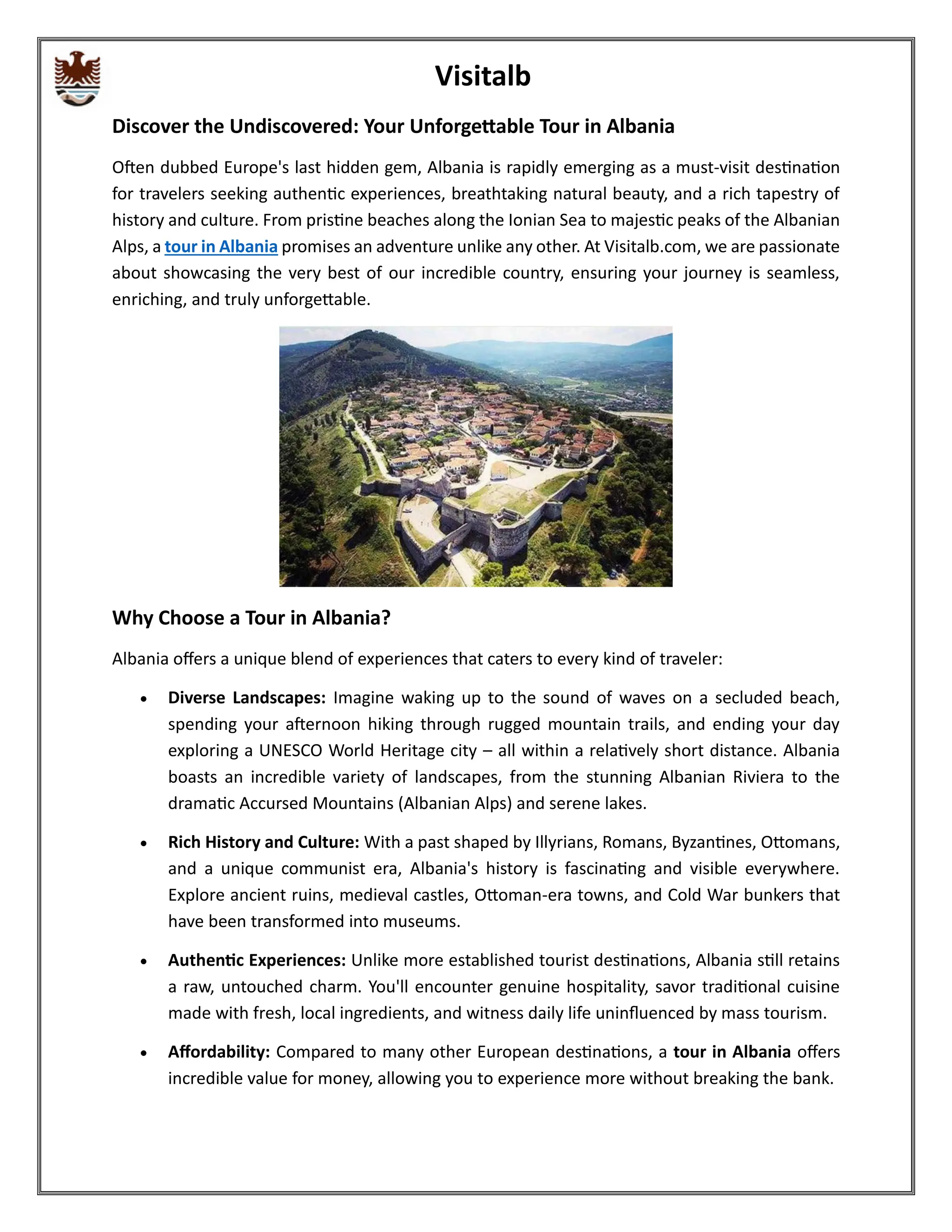 Discover the Undiscovered- Your Unforgettable Tour in Albania.pdf