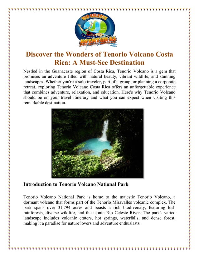 Discover the Wonders of Tenorio Volcano Costa Rica: A Must-See ...