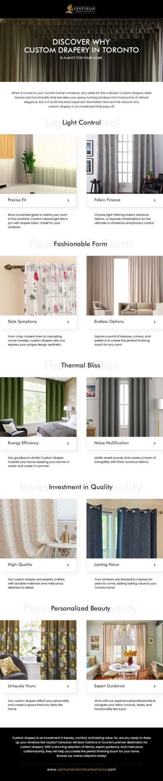 5 Reasons to Splurge on Custom Drapery | Toronto | Centurian Window ...