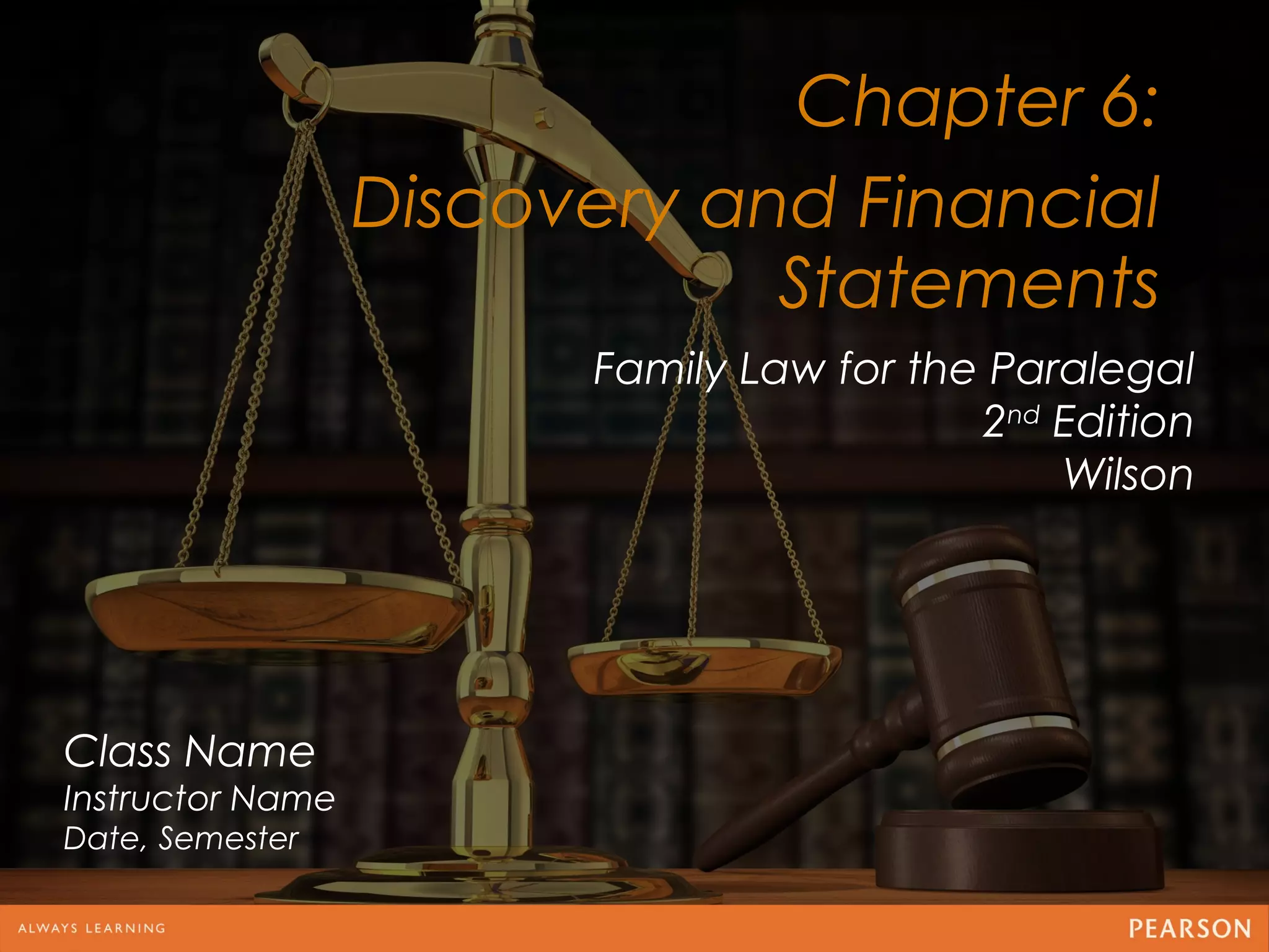 Discovery And Financial Statements PPT Discovery And Financial Statements PPT