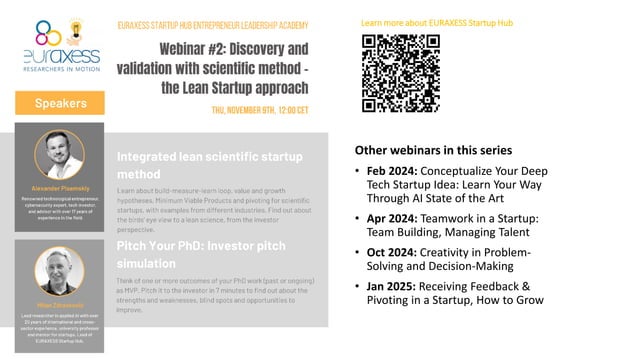 Discovery and validation with scientific method - the Lean Startup approach | PPT